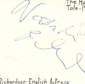 Natasha Richardson English Actress Movie Autographed Signed Index Card JSA COA