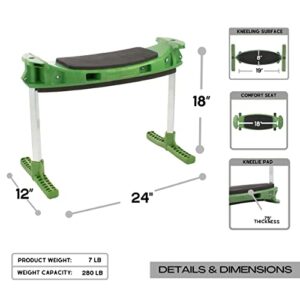 TheXceptional Kneelie with Tush Pad | Comfort Seat and Kneeler Garden, Home & Garage | Premium Gardening Knee Pad Stool for Seniors | Made in USA by Vertex | Model EX152