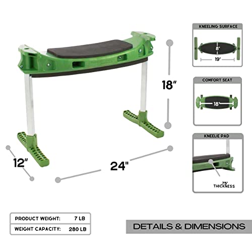 TheXceptional Kneelie with Tush Pad | Comfort Seat and Kneeler Garden, Home & Garage | Premium Gardening Knee Pad Stool for Seniors | Made in USA by Vertex | Model EX152