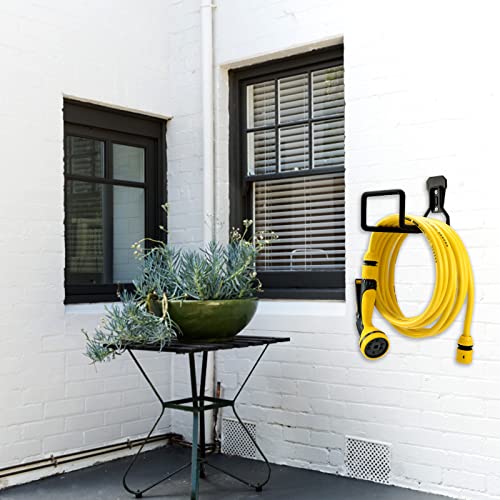 Garden Hose Holder Wall Mount, Heavy Duty Water Hose Hanger Garden Hose Rack Indoor Outdoor Tube Rope Organizer, 1 PC