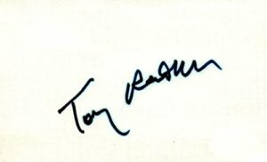 tony randall actor comedian signed 3×5 index card with jsa coa