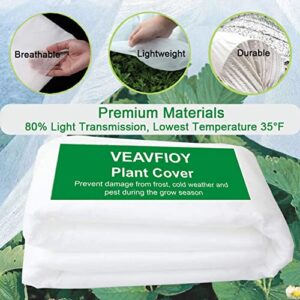 VEAVFIOY Plant Covers Freeze Protection, 10 ft x 30 ft Garden Fabric Plant Cover Floating Row Cover for Winter Frost Protection Sun Protection