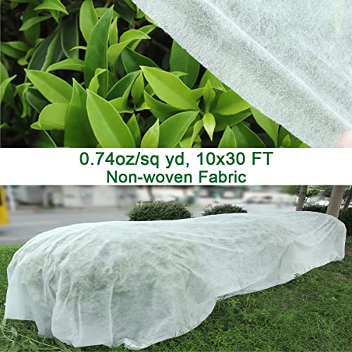 VEAVFIOY Plant Covers Freeze Protection, 10 ft x 30 ft Garden Fabric Plant Cover Floating Row Cover for Winter Frost Protection Sun Protection