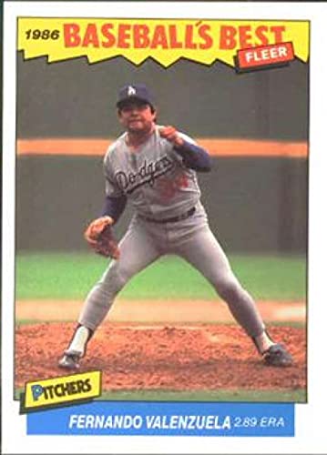 1986 Fleer Baseball's Best Sluggers vs. Pitchers #41 Fernando Valenzuela Los Angeles Dodgers Official MLB Baseball Trading Card in Raw (EX-MT or Better) Condition