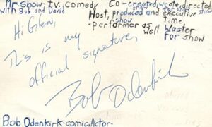 ben odenkirk actor comedian movie autographed signed index card jsa coa