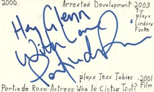 portia de rossi actress arrested development tv movie signed index card jsa coa