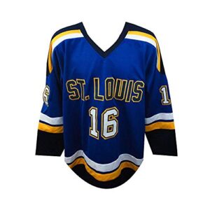 Brett Hull Autographed St. Louis Blues Custom Blue Hockey Jersey - BAS COA (B)