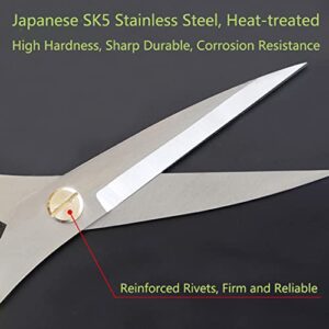 Horsvill Indoor Plant Shears and Garden Scissors, Houseplant Shears Made of Japan SK5 Stainless Steel, Flowers Herbs and Plant Cutters, Clippers, Trimmers, Loppers, Bonsai Plant Pruning Scissors