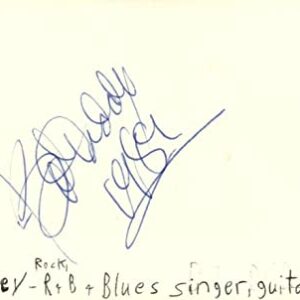 Bo Didley Singer Rock R&B Blues Music Autographed Signed Index Card JSA COA