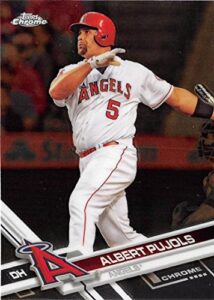 2017 topps chrome #65 albert pujols los angeles angels baseball card