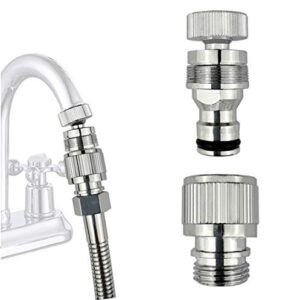 Dishwasher,washer Snap Coupling Adapter,shower hose, garden hose(3/4GHT) quick connection, for Bathroom/kitchen,sink to hose adapter Faucet Hose Adapter,Sink Quick-fit Attachment (Quick-Connect)