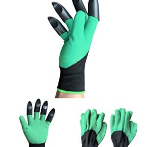 GYYVES Gardening Gloves With Claws 3 Pairs Garden Gloves Outdoor Protective Yard Work Gloves Medium Men Women The Best Gift for Gardeners (1 Pair of Claws and 2 Pairs without claws)