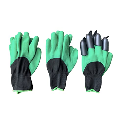 GYYVES Gardening Gloves With Claws 3 Pairs Garden Gloves Outdoor Protective Yard Work Gloves Medium Men Women The Best Gift for Gardeners (1 Pair of Claws and 2 Pairs without claws)