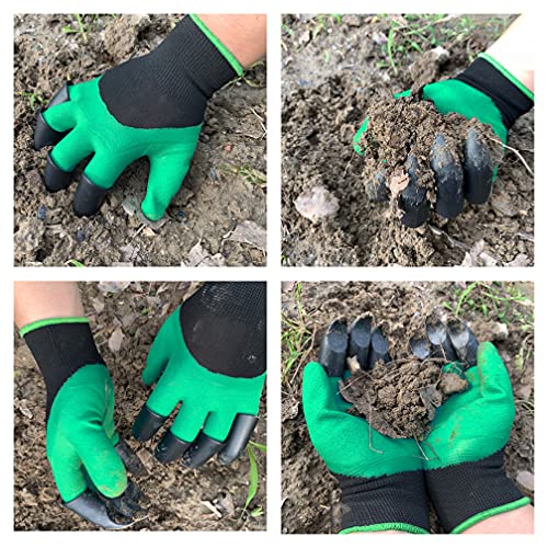 GYYVES Gardening Gloves With Claws 3 Pairs Garden Gloves Outdoor Protective Yard Work Gloves Medium Men Women The Best Gift for Gardeners (1 Pair of Claws and 2 Pairs without claws)