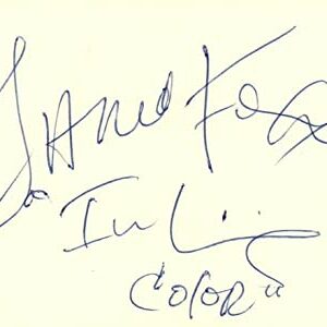 Jamie Foxx Actor Signed 3x5 Index Card with JSA COA