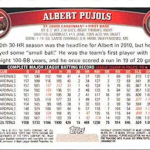 2011 Topps Chrome #150 Albert Pujols Cardinals MLB Baseball Card NM-MT