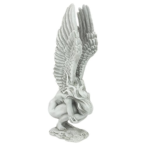 Design Toscano NG33765 Remembrance and Redemption Angel Religious Garden Statue, Medium 15 Inch, Ivory