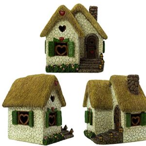 PRETMANNS Fairy Garden Fairy House – Large Fairy Houses for Gardens for Outdoor - Resin Fairy House - Fairy Garden Accessories Outdoor - 7" Fairy Garden House, Door can Open Wide