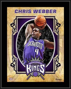 chris webber sacramento kings 10.5″ x 13″ sublimated hardwood classics player plaque – nba team plaques and collages