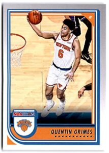 2022-23 panini hoops #23 quentin grimes new york knicks basketball trading card