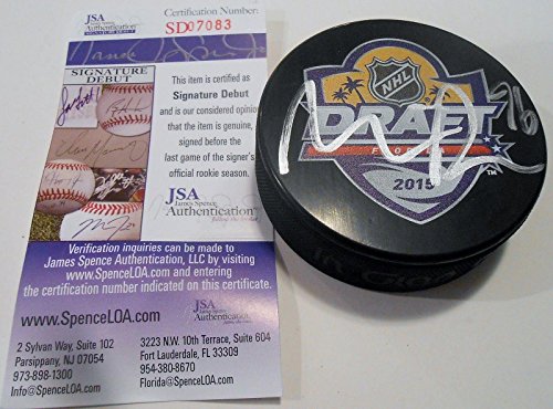 Mikko Rantanen Signed 2015 NHL Draft Hockey Puck w/JSA Colorado Avalanche - Autographed NHL Pucks