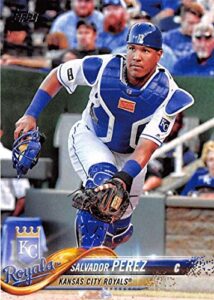 2018 topps #290 salvador perez kansas city royals baseball card