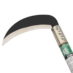 zelin Clearing Sickle,Steel Grass Sickle,Manganese Steel Blade/Hardwood Handle Hand held Sickle Tool -Professional Clearing Vines and Farming Portable Safety Sickle