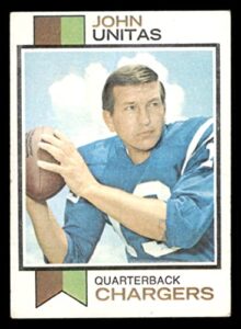 football nfl 1973 topps #455 johnny unitas vg very good chargers