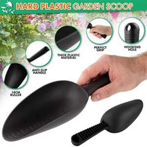 IDSWorld Galvanized Garden Sieve Compost Dirt Soil Shifter Round Riddle Screen Pan Strong Mesh Wooden Handles with Plastic Gardening Scoop