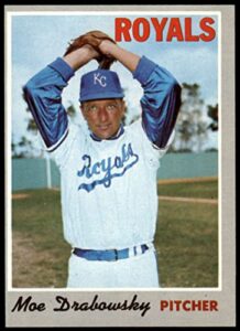 1970 topps # 653 moe drabowsky kansas city royals (baseball card) vg royals