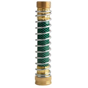 HYDRO MASTER Garden Hose Coiled Spring Protector,Solid Brass Connector,Garden Faucet Extension