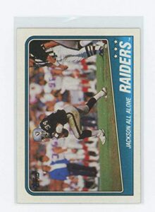 1988 topps #325 bo jackson all alone raiders rookie card – mint condition ships in new holder