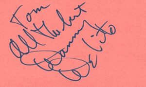 danny de vito actor taxi tv movie autographed signed index card jsa coa