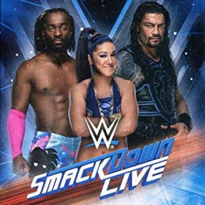 2019 Topps WWE SMACKDOWN LIVE! EXCLUSIVE Factory Sealed Retail Box with RELIC Card! Look for Cards & Autographs of WWE Superstars Triple H, Ronda Rousey, Kevin Owens, Alexa Bliss & Many More! WOWZZER!