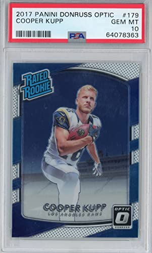 Graded 2017 Panini Donruss Optic Cooper Kupp #179 Rated Rookie RC Football Card PSA 10 Gem Mint