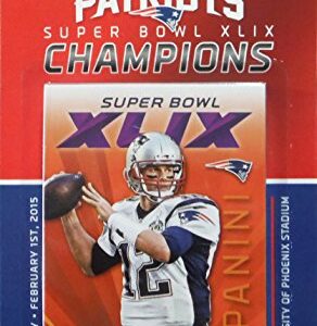 New England Patriots 2014 Panini Super Bowl XLIX Champions Limited Edition Factory Sealed 25 Card Team Set with First Malcolm Butler Rookie Year Card, 3 Tom Brady Cards, Super Bowl Moments Cards and More