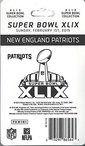 New England Patriots 2014 Panini Super Bowl XLIX Champions Limited Edition Factory Sealed 25 Card Team Set with First Malcolm Butler Rookie Year Card, 3 Tom Brady Cards, Super Bowl Moments Cards and More