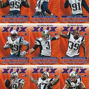 New England Patriots 2014 Panini Super Bowl XLIX Champions Limited Edition Factory Sealed 25 Card Team Set with First Malcolm Butler Rookie Year Card, 3 Tom Brady Cards, Super Bowl Moments Cards and More