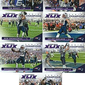 New England Patriots 2014 Panini Super Bowl XLIX Champions Limited Edition Factory Sealed 25 Card Team Set with First Malcolm Butler Rookie Year Card, 3 Tom Brady Cards, Super Bowl Moments Cards and More