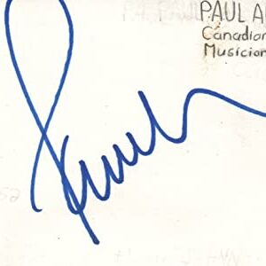 Paul Anka Canadian Musician Singer Music Autographed Signed Index Card JSA COA