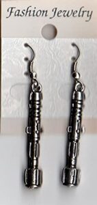 doctor who television series sonic screwdriver earrings sm