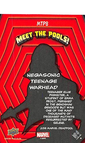 2019 Upper Deck Deadpool Meet the Pools #MTP8 Negasonic Teenage Warhead Official Non-Sport Trading Card in NM or Better Conditon