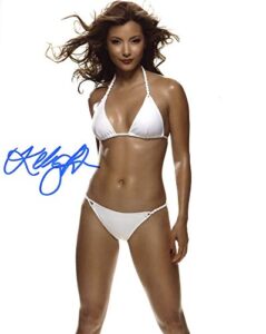 kelly hu sexy white bikini in person autographed photo private signing