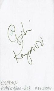 bob keeshan actor captain cangaroo tv autographed signed index card jsa coa