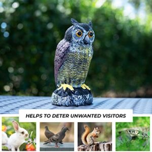 Galashield Owl Decoys to Scare Birds Away | Plastic Owls to Scare Birds Away | Owl Statue for Garden & Outdoors