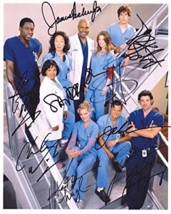 grey’s anatomy tv show cast reprint signed autographed 11×14 poster photo rp