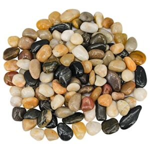 virekm river rocks decorative ornamental pebbles garden landscaping stones gravel filler for home decoration flower bed fish tank plants vases succulents