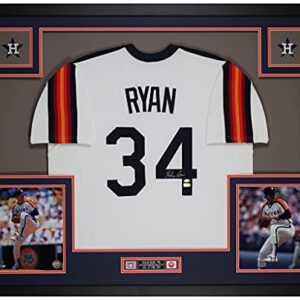 Nolan Ryan Autographed White Astros Jersey - Beautifully Matted and Framed - Hand Signed By Ryan and Certified Authentic by AI - Includes Certificate of Authenticity