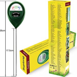 Suplong Soil Moisture Meter,Plant Moisture Meter, Plant Water Meter for Plants, Gardening, Farming, Indoor and Outdoor Plants(No Batteries Required)