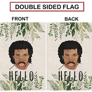 Hello Funny Garden Flag Vertical Double Sized Personalized Flag Seasonal Home Yard Outdoor Decoration 12.5 x 18 Inch